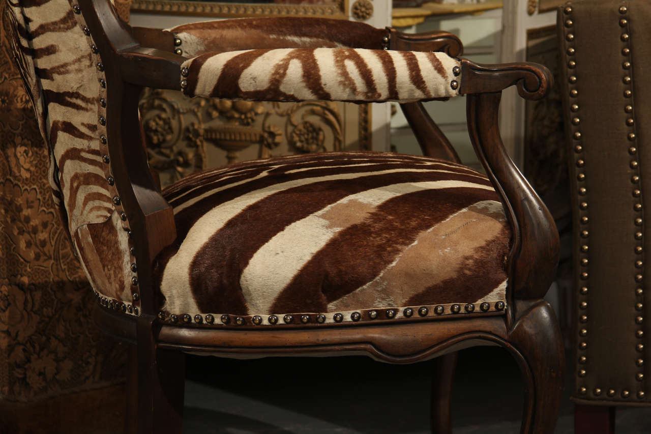 Vintage Zebra Armchair at 1stDibs | zebra chair, zebra arm chair