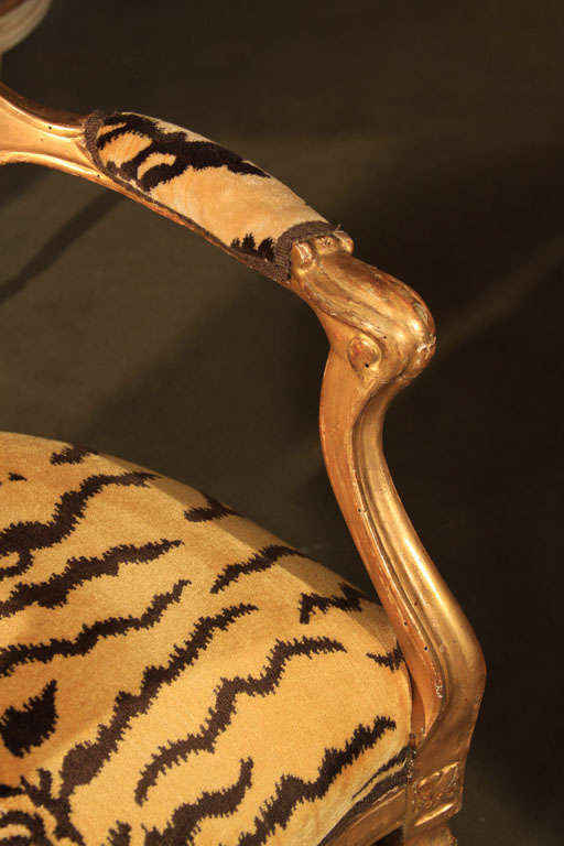 Pair of gilt chairs For Sale at 1stDibs