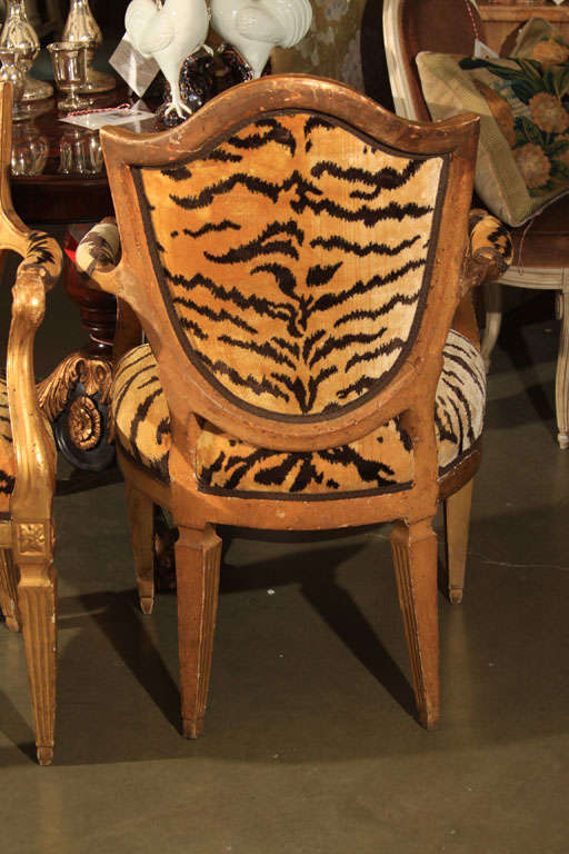 Pair of gilt chairs For Sale at 1stDibs
