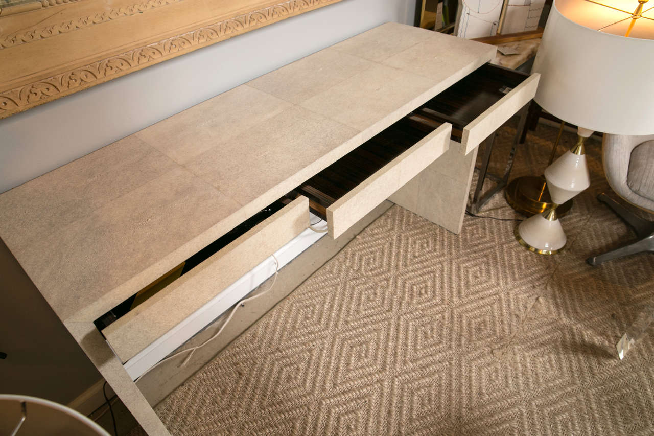 Modern Shagreen Console Table at 1stDibs