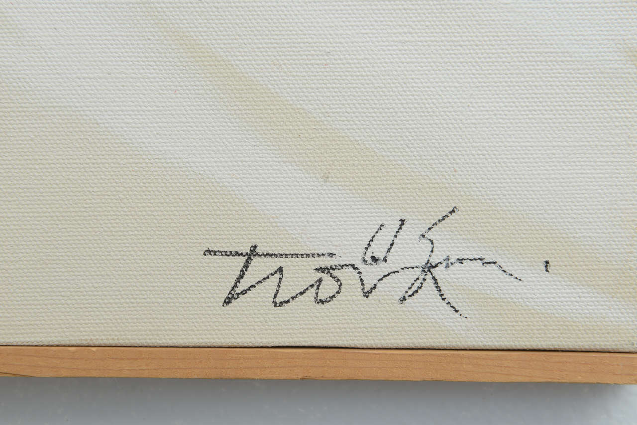 Modern Oil on Canvas, Ernest Trova, Four Score and Seven Years Ago ...