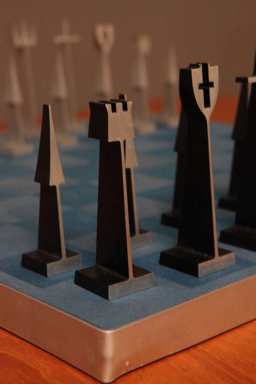 Austin Enterprises Aluminum Chess Set and Board at 1stDibs | austin ...
