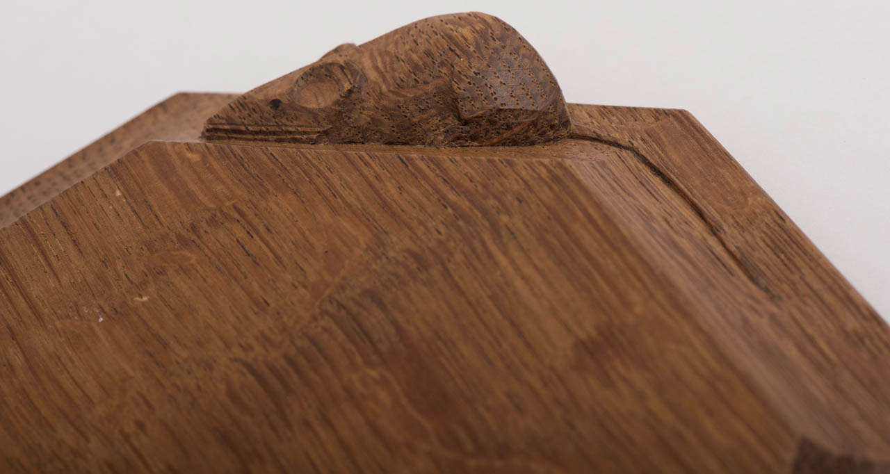 Robert Mouseman Thompson octagonal oak cheese board, England circa 1970 ...