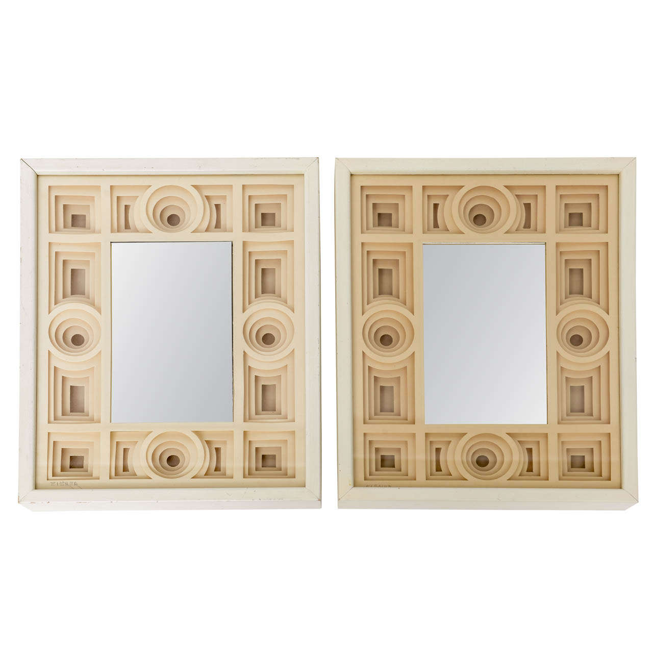 Paper Sculpture Mirrors by Jack Eisner at 1stDibs