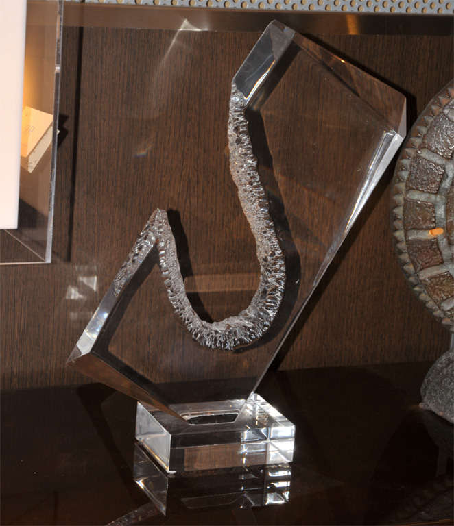 1990 Plexiglass Sculpture Signed For Sale at 1stDibs