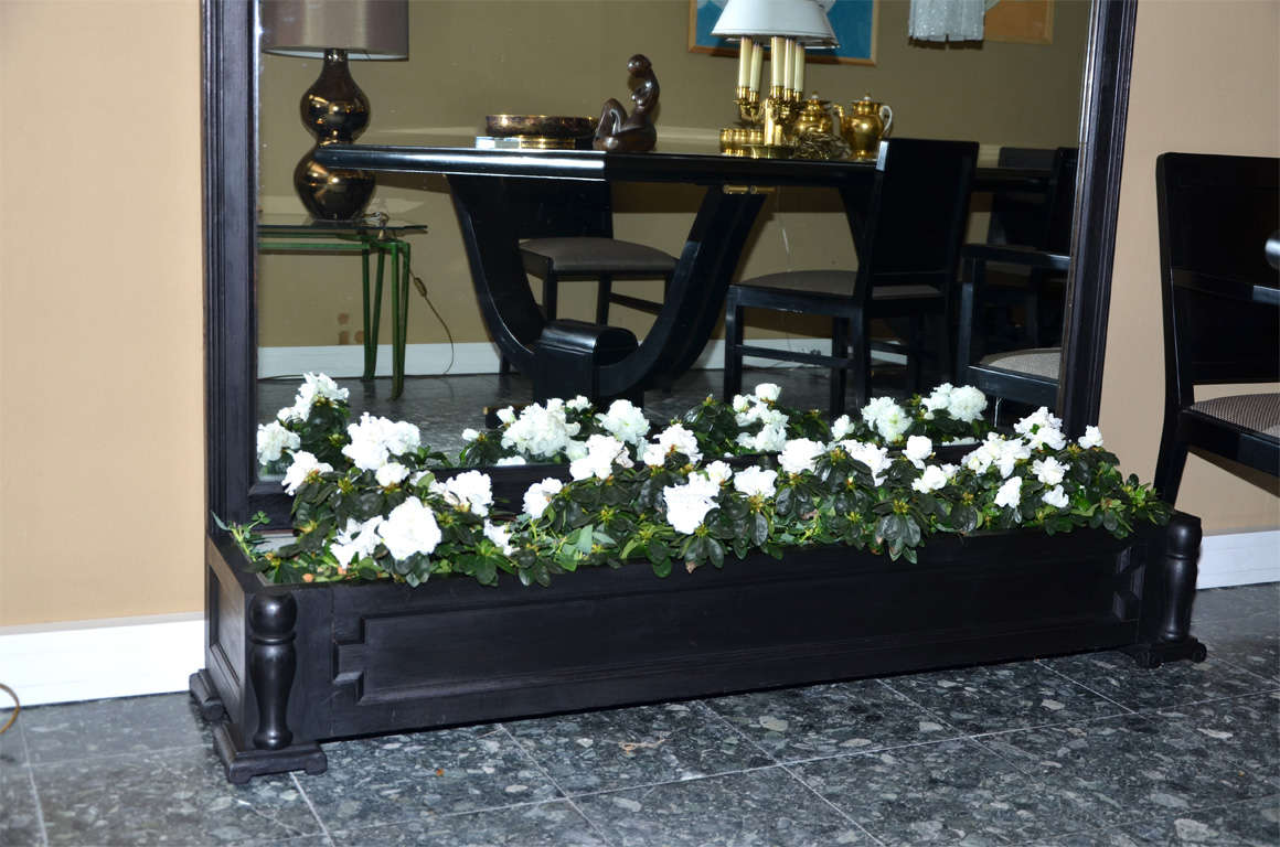 1900 Large planter with mirror in waxed blackened oak. For Sale at ...