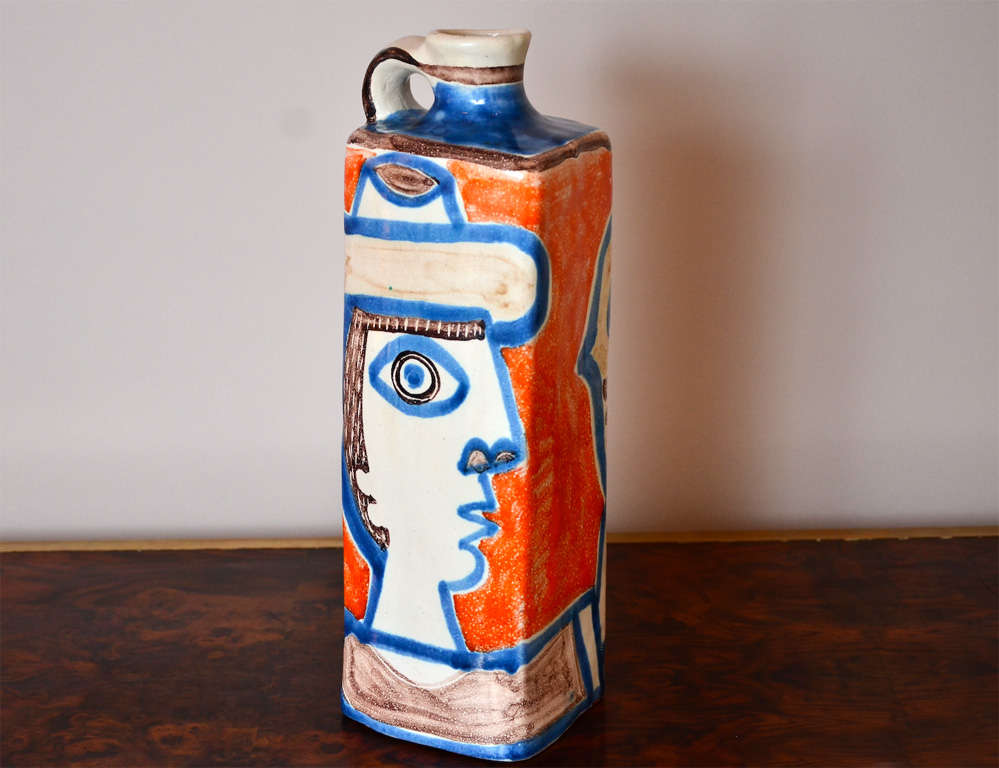An attractive " cubist" vase ,by Desimone , 1963 at 1stDibs