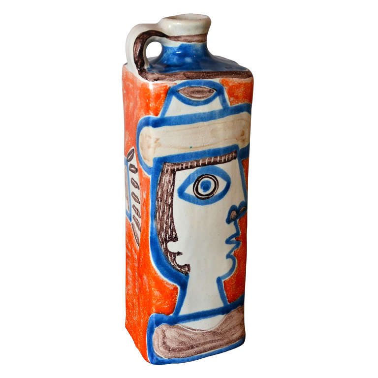 An attractive " cubist" vase ,by Desimone , 1963 at 1stDibs