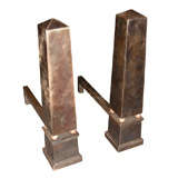 Pair of Andirons Bronze Skull at 1stdibs