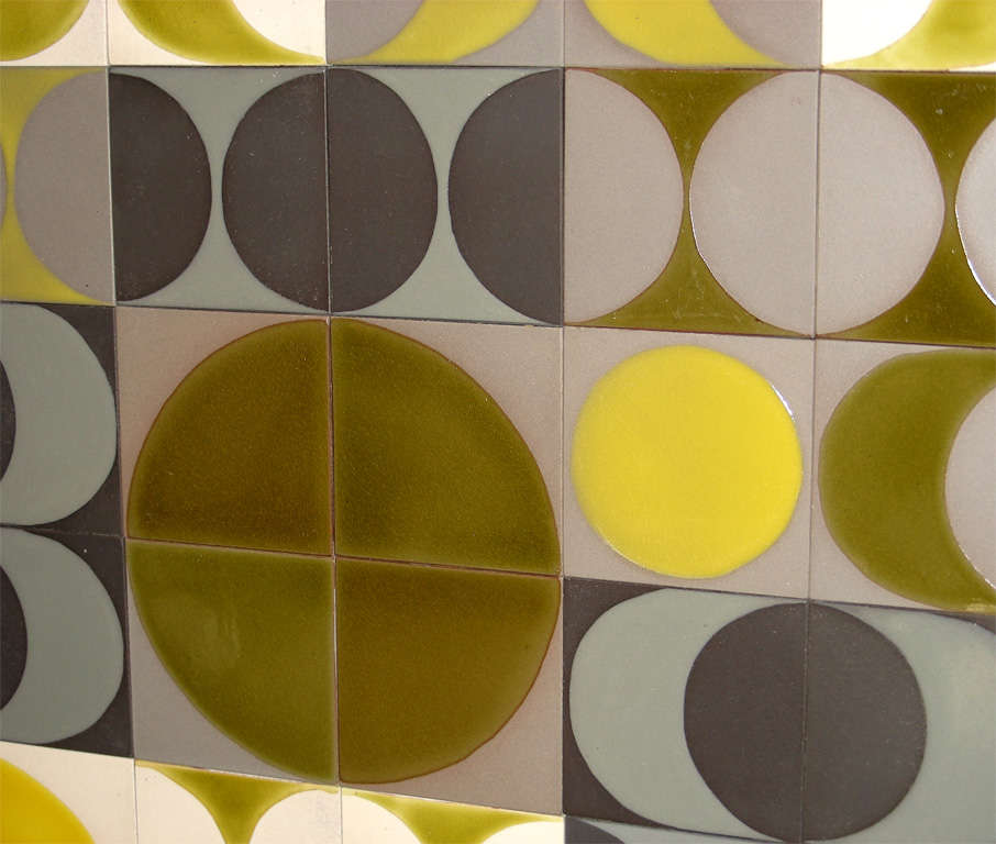 Decorative Panel with Roger Capron's Tiles at 1stDibs