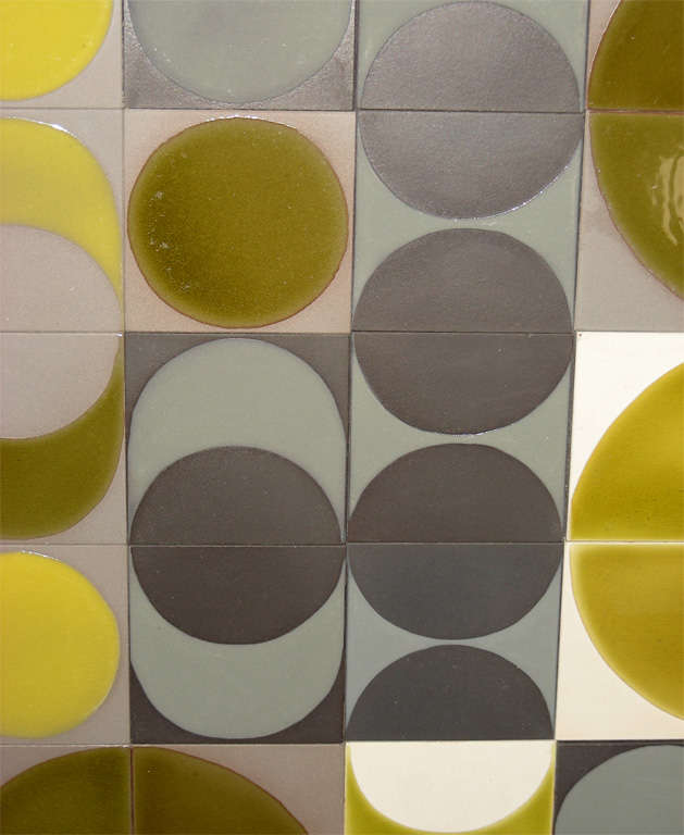 Decorative Panel with Roger Capron's Tiles at 1stDibs