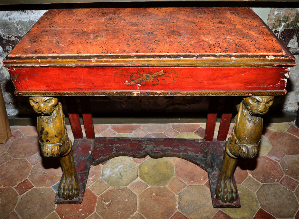 Handsome End of 19th Century Roman Console Table For Sale at 1stDibs