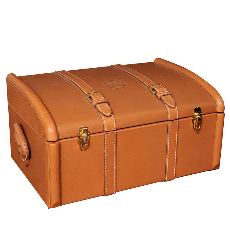 Rare Hermes Leather Trunk at 1stDibs | hermes trunks, hermes chest ...