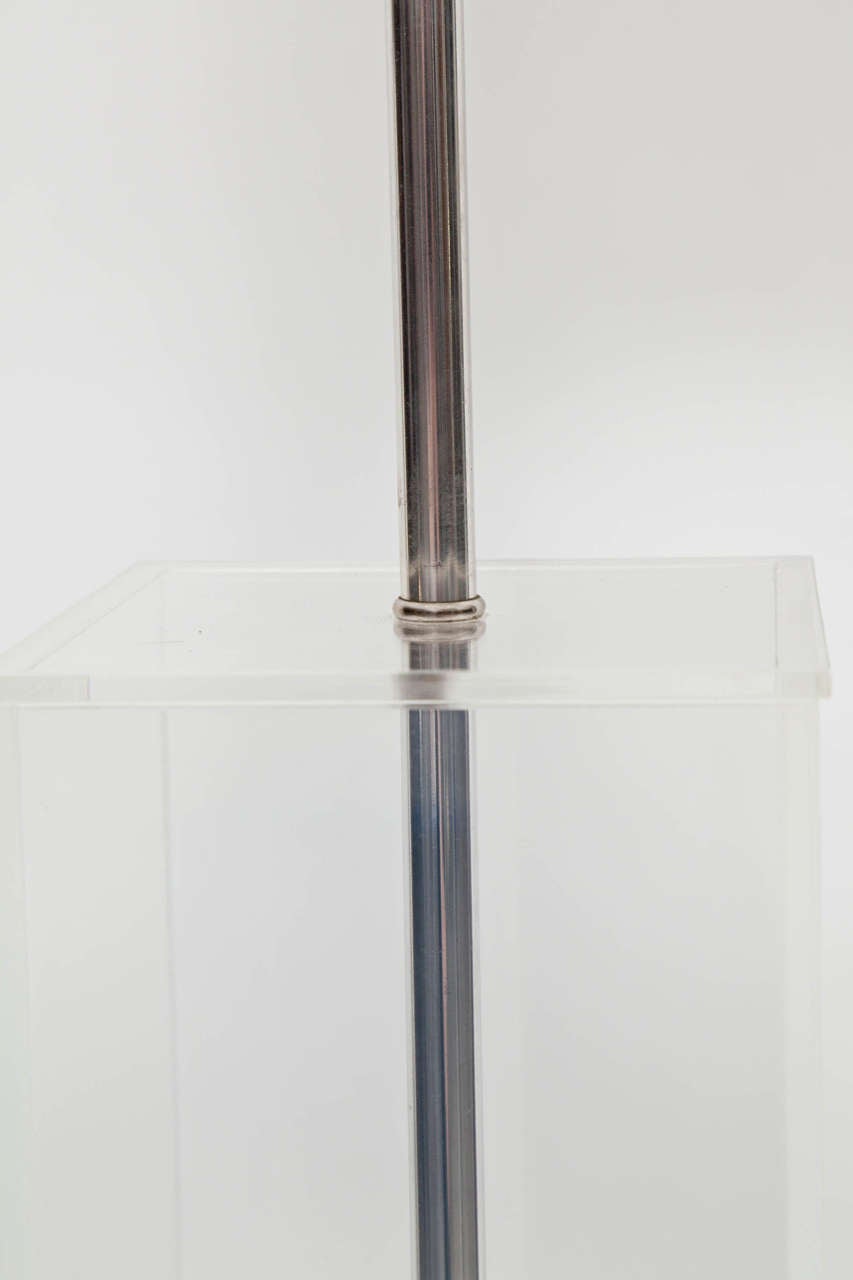 Pair of Lucite Table Lamps with Chrome Base by Laurel at 1stDibs ...