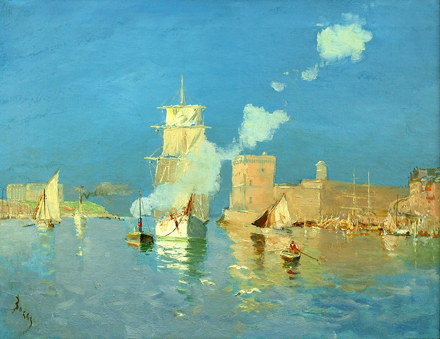Frank Myers Boggs - L'Entr?e du Pont de Marseilles For Sale at 1stDibs