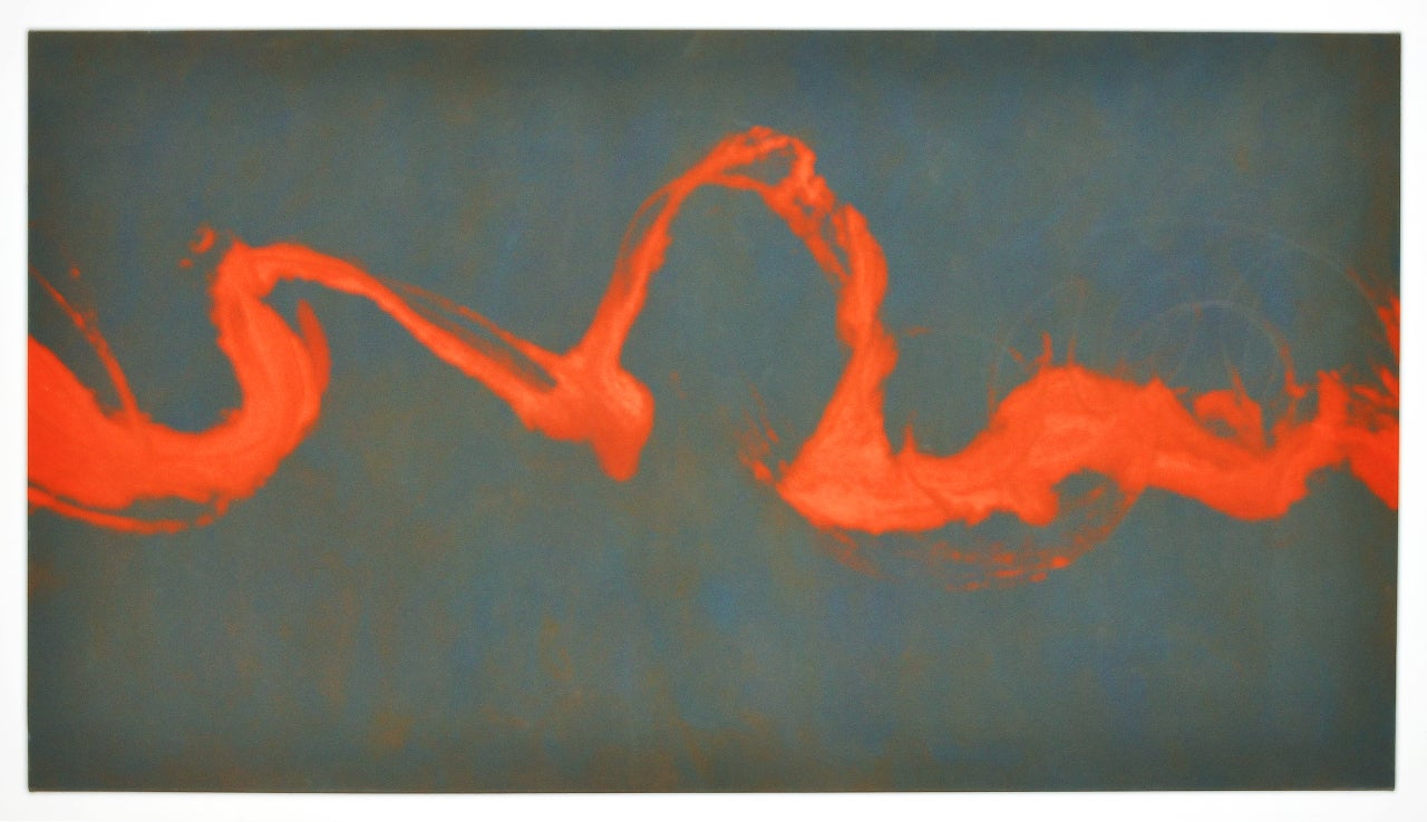 Cleve Gray - Red Thrust on Gray at 1stDibs