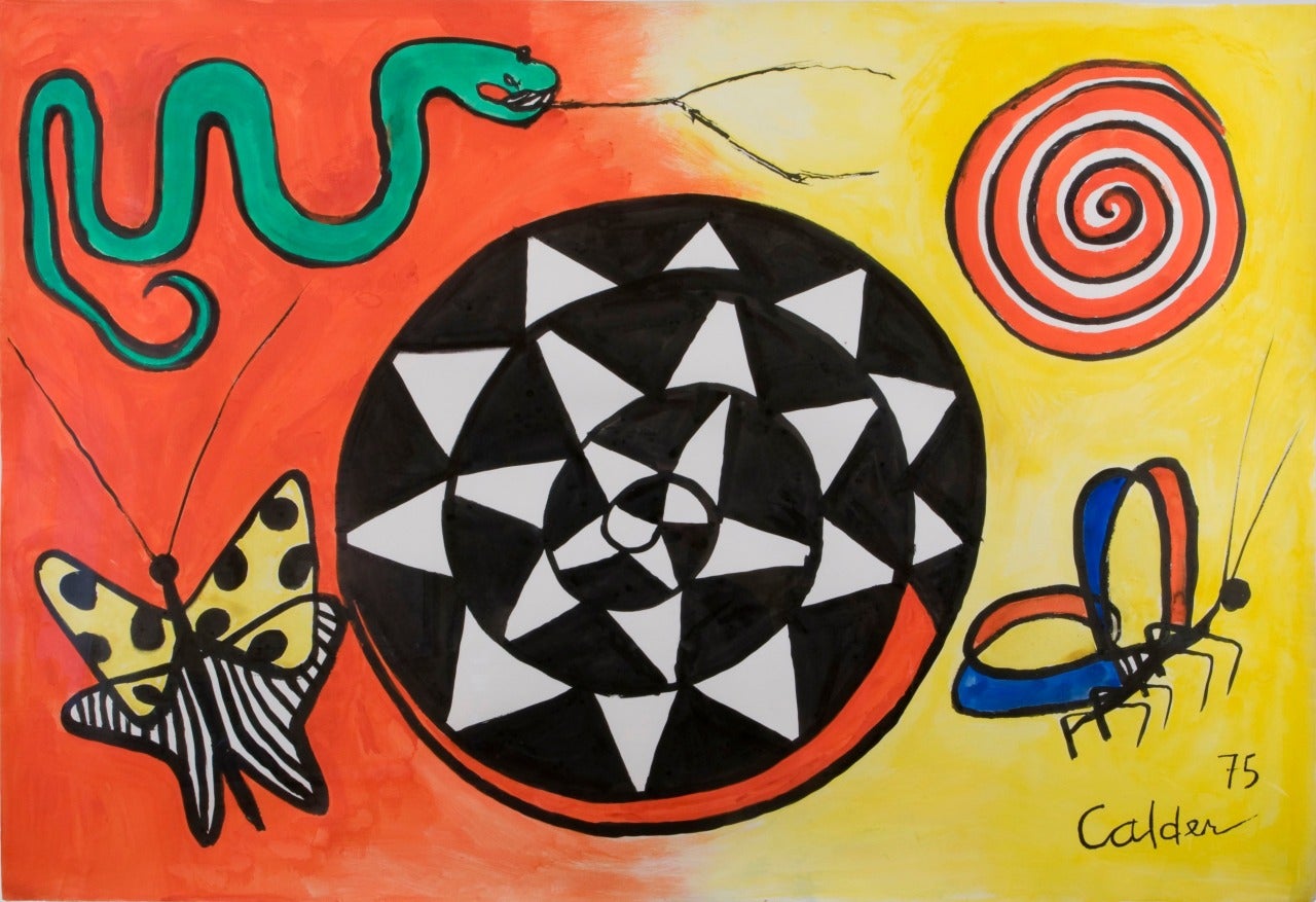 Alexander Calder - Butterfly and Serpent For Sale at 1stDibs