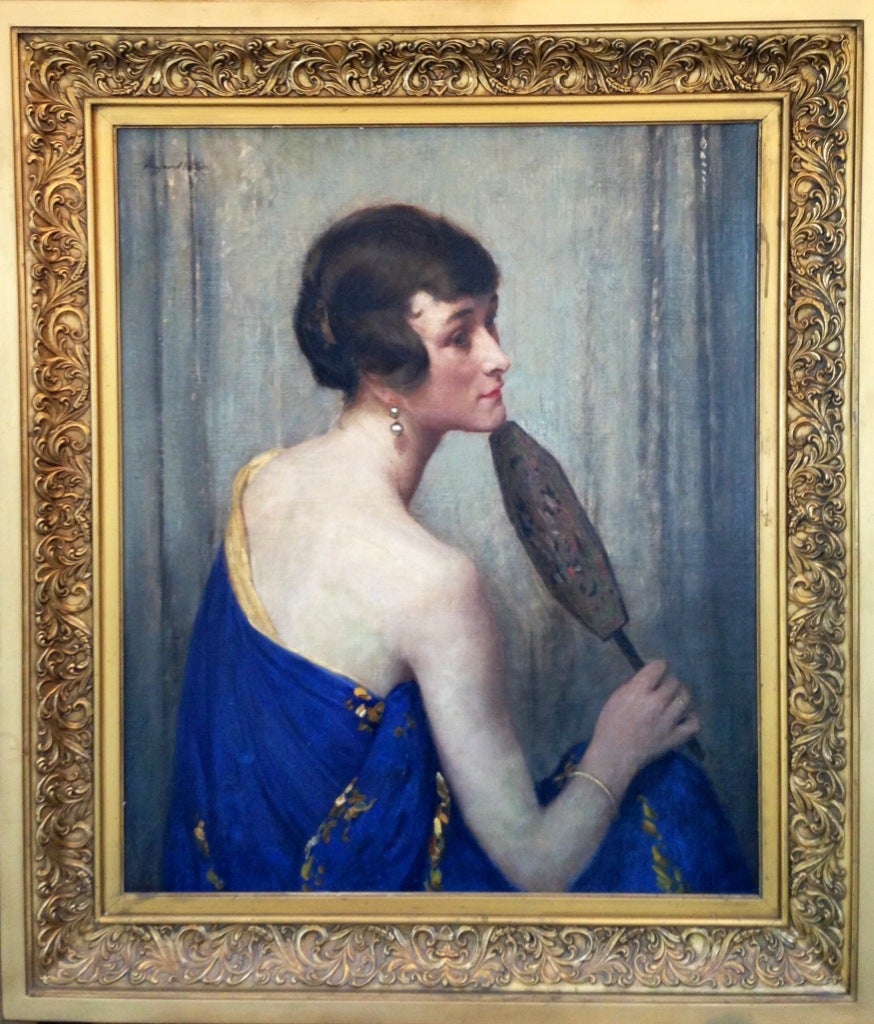 Raymond Perry Rodgers Neilson - Lady With Fan at 1stDibs