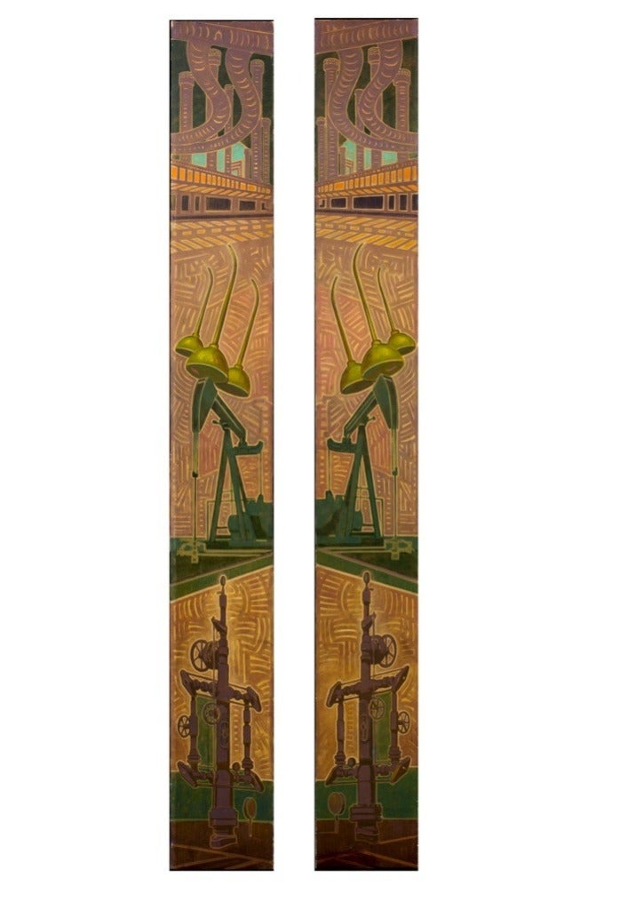 Olin Travis - Howard Hughes' Oil Industry Murals For Sale at 1stDibs ...
