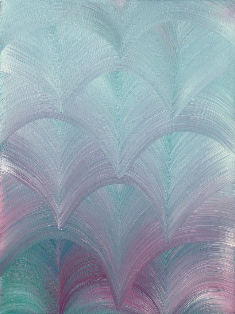 Merike Estna - A small light painting with blue For Sale at 1stDibs