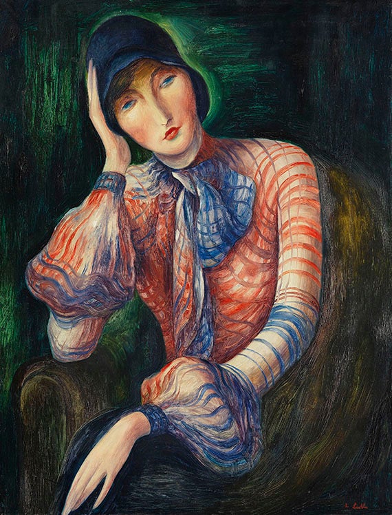 Albert Birkle - Portrait of a Lady For Sale at 1stDibs