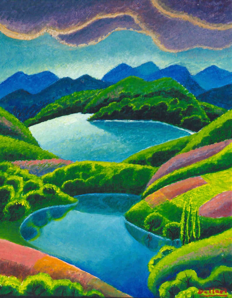 Gerardo Dottori - Umbrian lakes (Futurist work) For Sale at 1stDibs ...