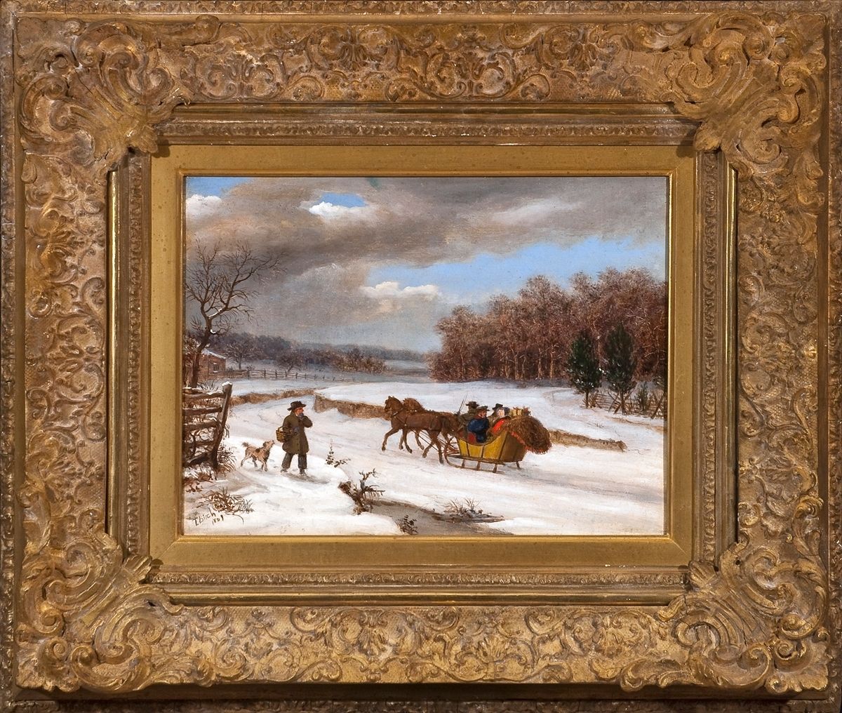 Thomas Birch - Winter Sleighing Scene at 1stDibs
