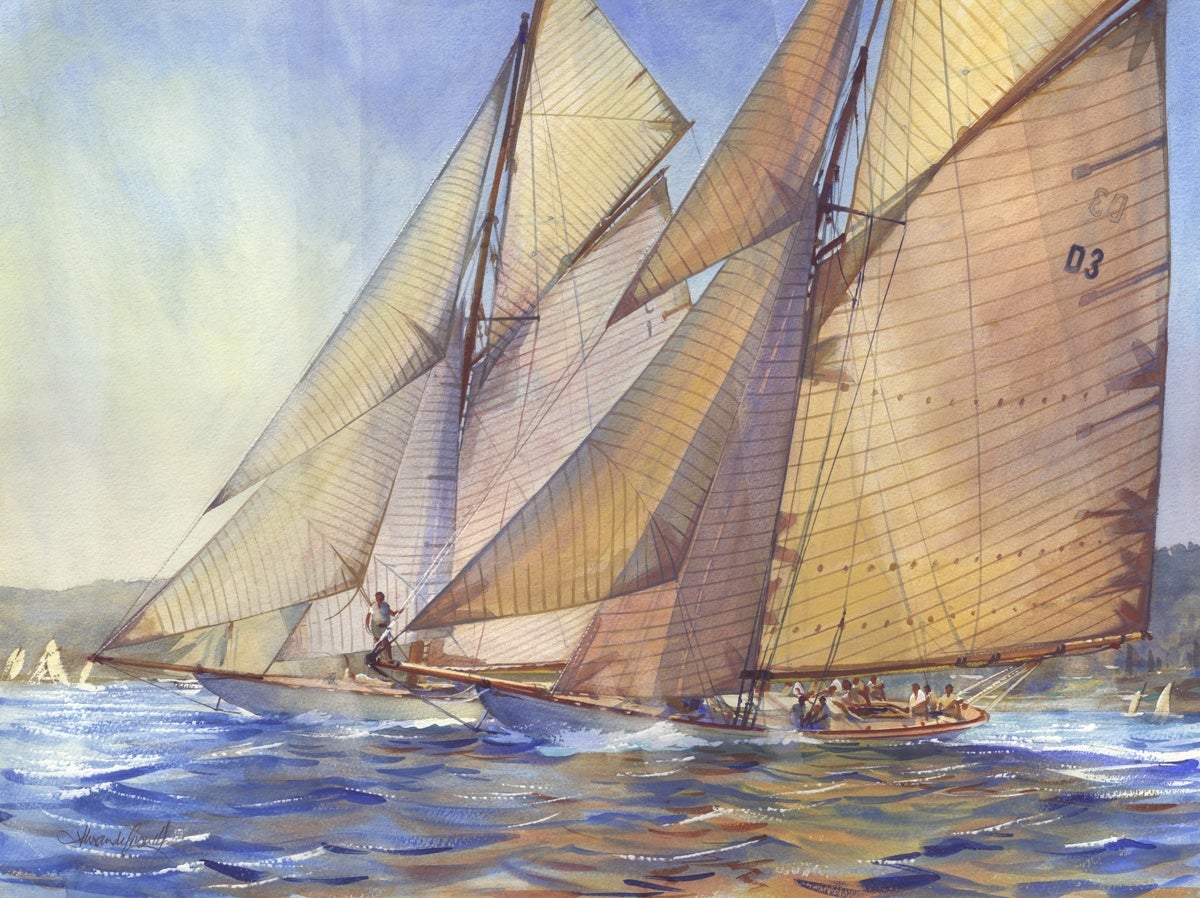 Alexander Creswell - Les Voiles de St. Tropez, Tuiga & Mariquita at 1stDibs