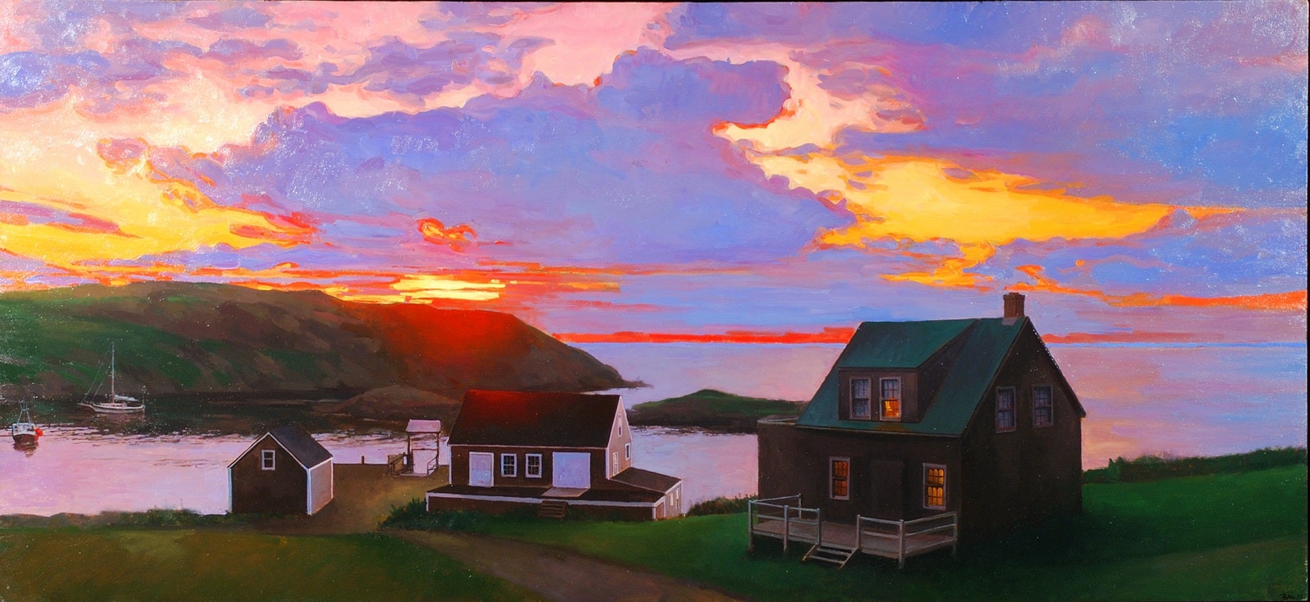 Peter Poskas III - Sunset, Monhegan Harbor at 1stDibs | peter poskas ...