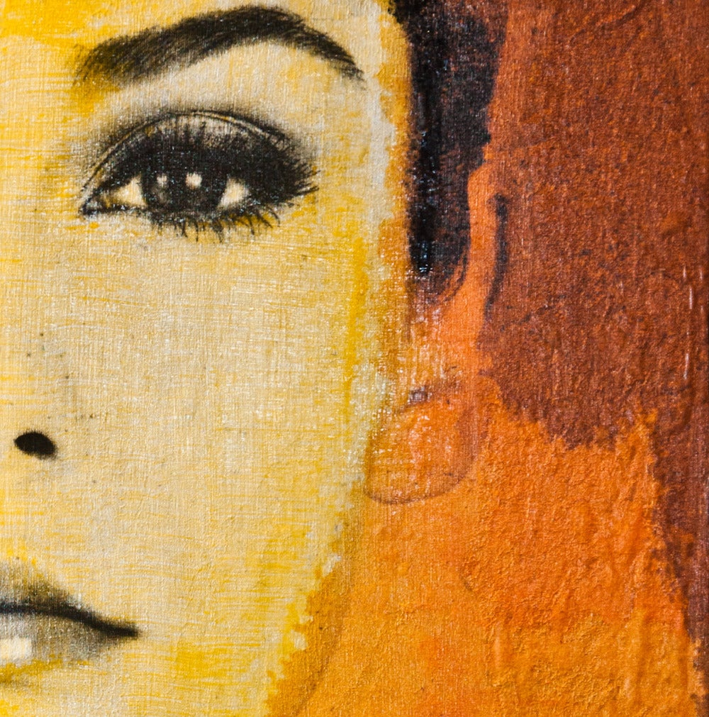 Anyes Galleani - Judgement - Orange #3 (Mixed Media, painting ...