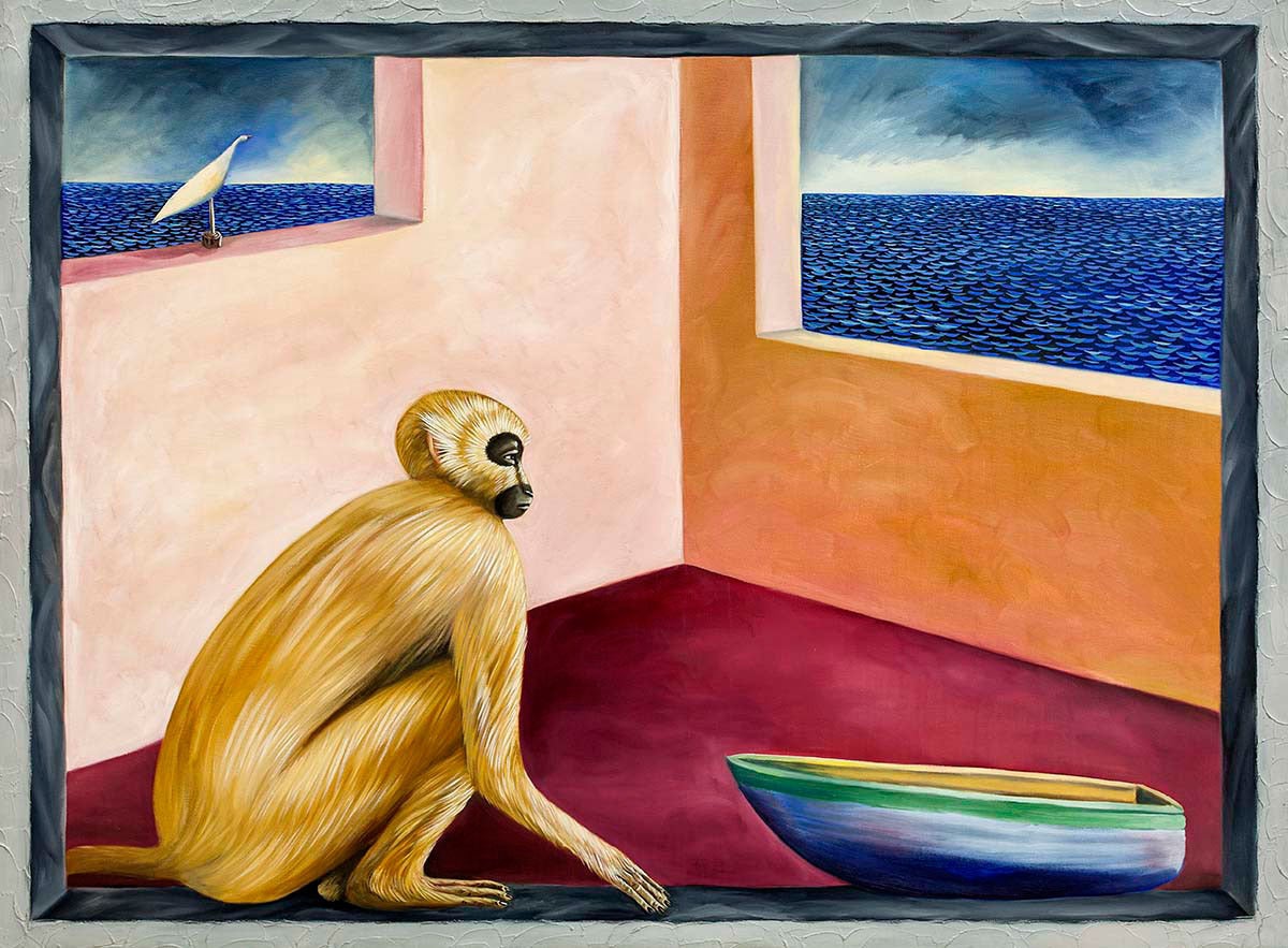 Cheryl Laemmle - WHITE DECOY FROM DECOY SERIES (Monkey with Boat) For ...