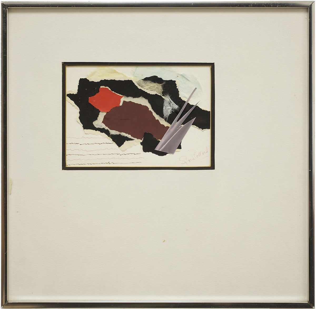 Sylvia Pollock - Sylvia Pollock Mixed Media "Untitled" Torn Paper ...