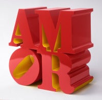 Robert Indiana - AMOR, Red Yellow For Sale at 1stDibs