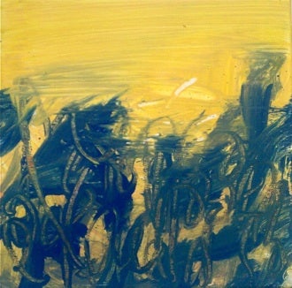 Lisa Dawn Gold - Field Study - Blue, Yellow For Sale at 1stDibs