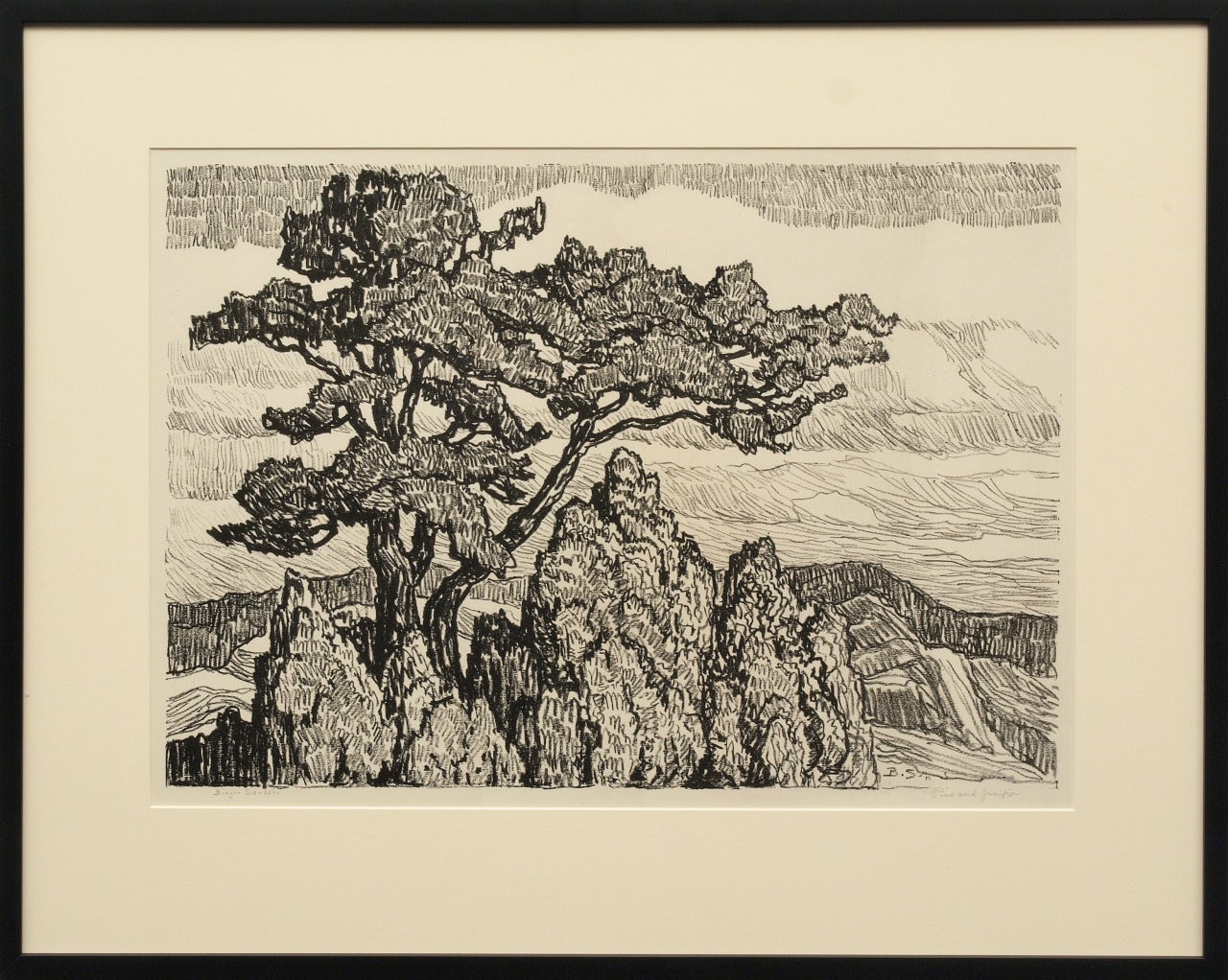 Sven Birger Sandzen - Pine and Juniper at 1stDibs