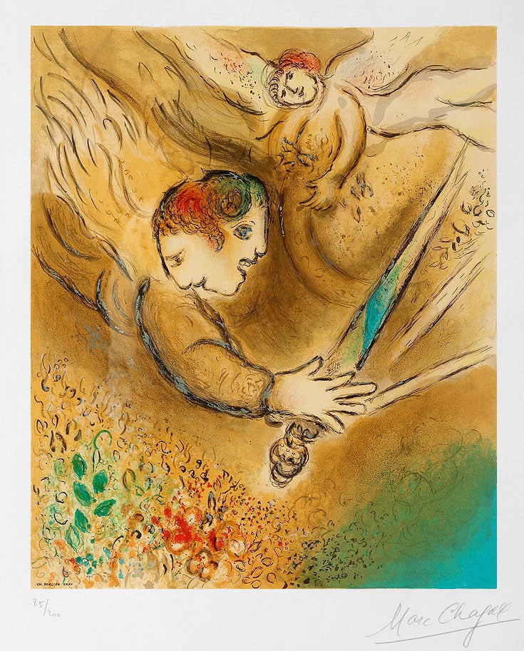Marc Chagall - The Angel of Judgment (L'ange du jugement) For Sale at ...