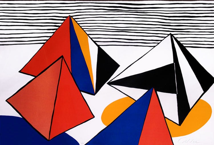 Alexander Calder - Pyramids in a Landscape For Sale at 1stDibs