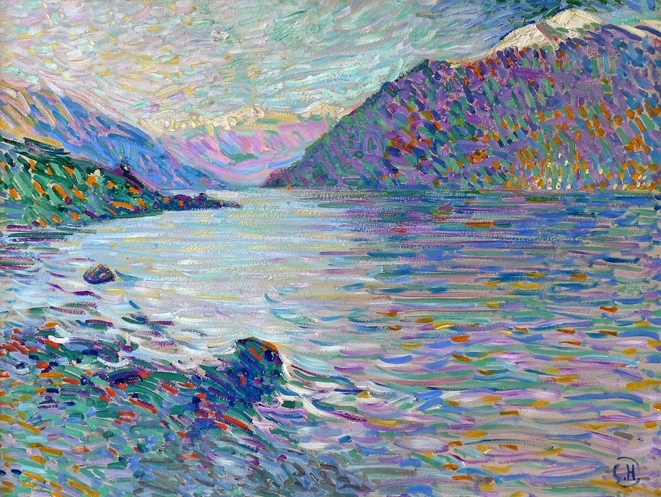 Curt Herrmann - Lago Maggiore - Neo-impressionist landscape painting ...