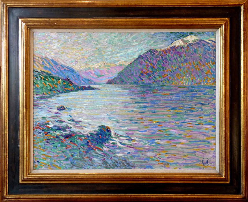 Curt Herrmann - Lago Maggiore - Neo-impressionist landscape painting ...