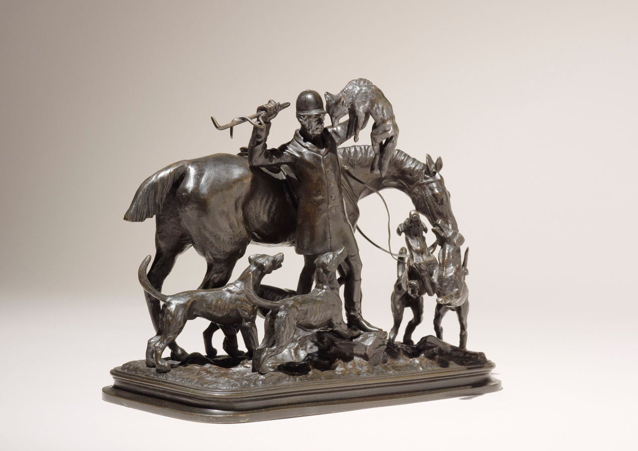 Joseph Edgar Boehm - Huntsman, Fox and Hounds, 1870 at 1stDibs