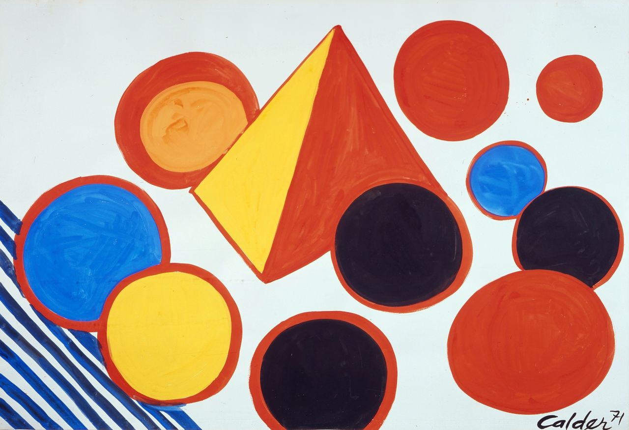 Alexander Calder - Three Balls Black For Sale at 1stDibs