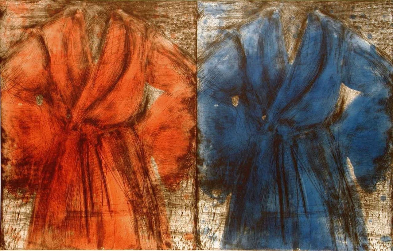 Jim Dine - Red and Blue Robe at 1stDibs