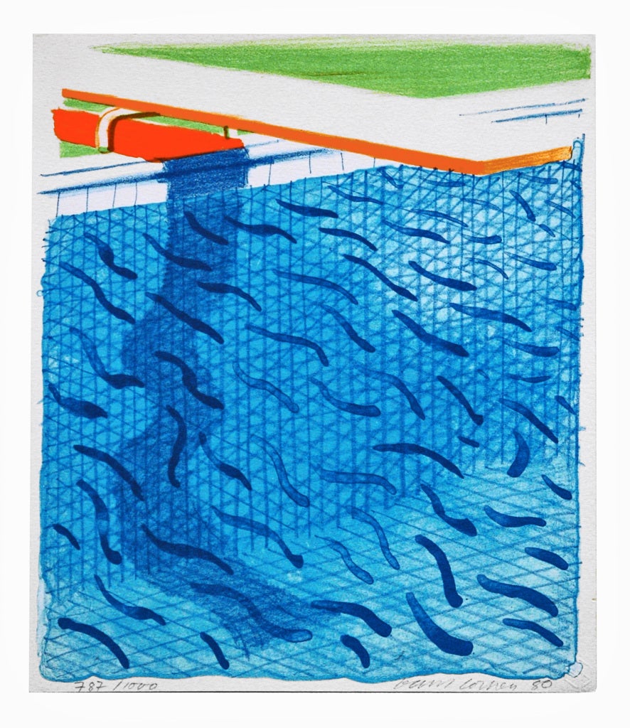 David Hockney - Pool Made with Paper and Blue Ink for Book (Paper Pools ...