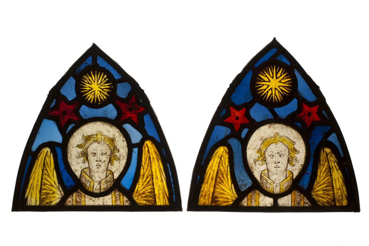 Stained glass - Two Angels For Sale at 1stDibs