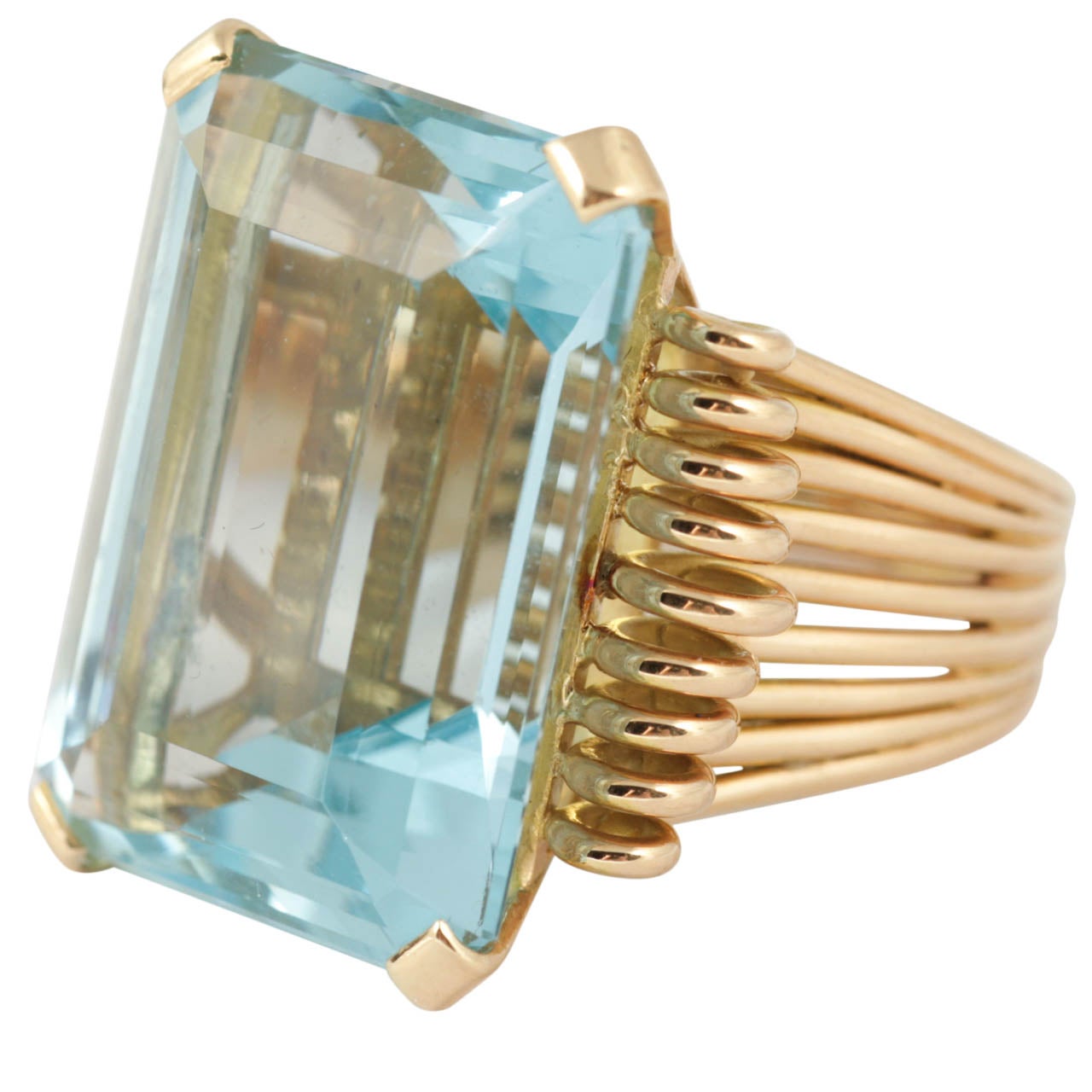 Large Aquamarine Ring For Sale at 1stDibs