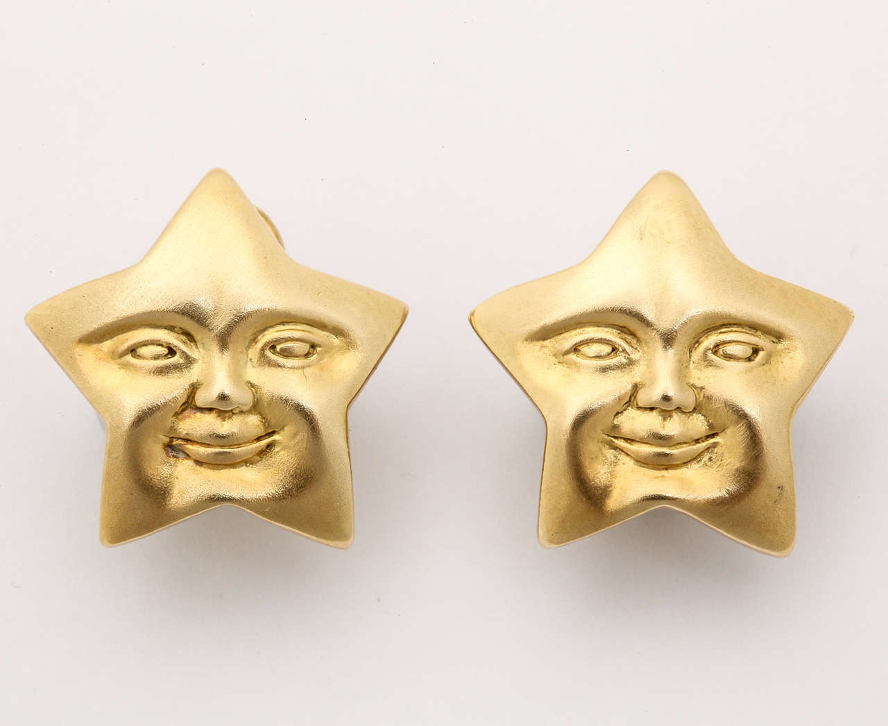 Celestial Star Gold Earrings For Sale at 1stDibs