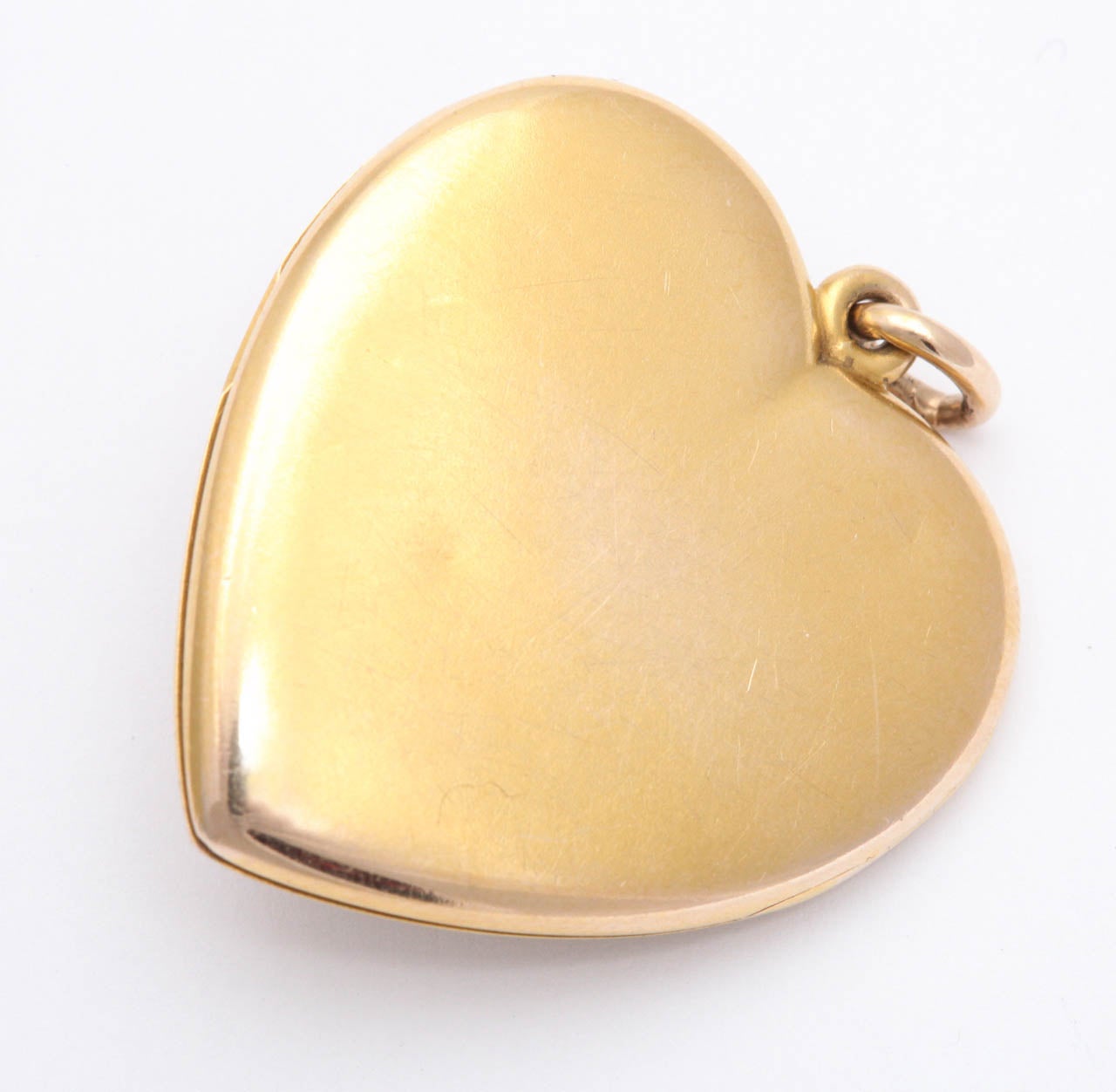 ART NOUVEAU Citrine Diamond Gold Heart locket at 1stDibs