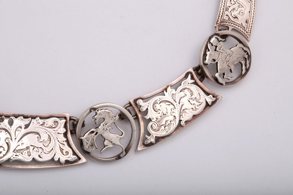 Antique Silver Scottish Necklace at 1stDibs