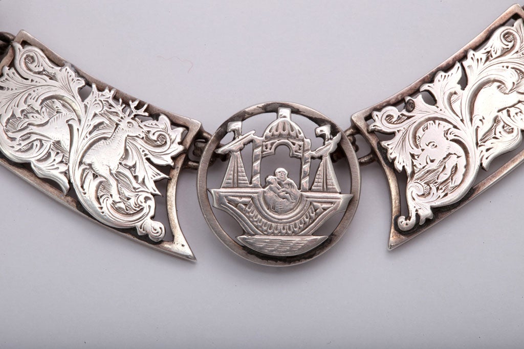 Antique Silver Scottish Necklace at 1stDibs