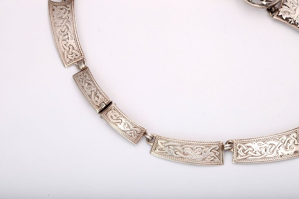 Antique Silver Scottish Necklace at 1stDibs